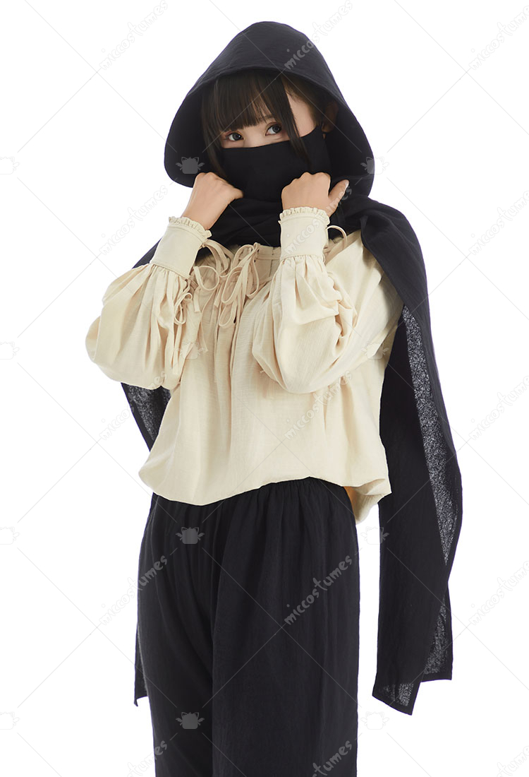 Dark Multi-functional Hooded Shawl - Medieval Accessories | Top Quality ...