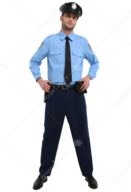 Adult Police Officer Costume - Halloween Police Costume | Full Set for Sale