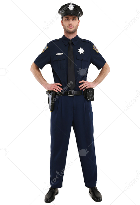 Adult Police Officer Costume - Halloween Police Costume | Full Set for Sale
