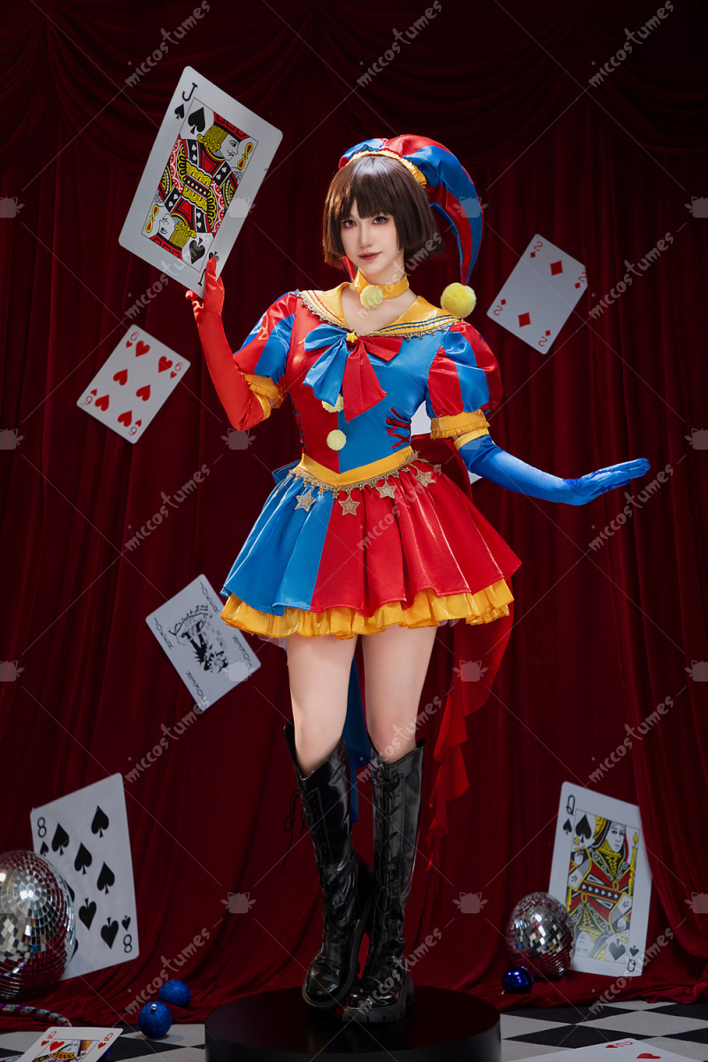 Game Clown Girl Costume - Derivative Halloween Sailor Suit TADC Cosplay ...