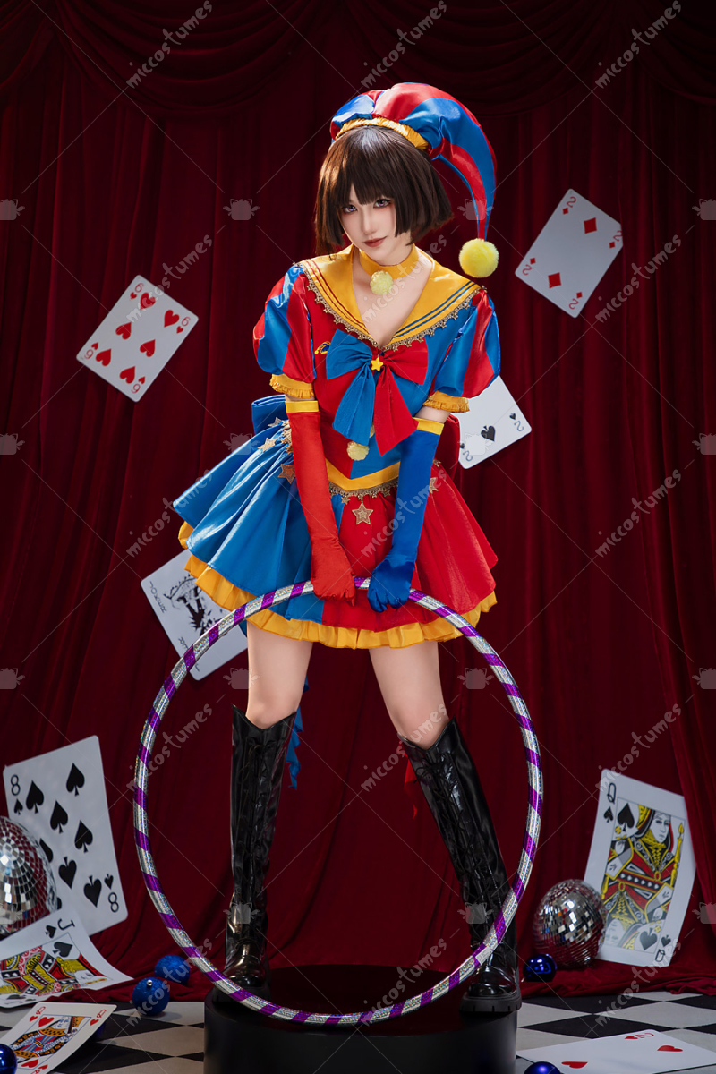 Game Clown Girl Costume - Derivative Halloween Sailor Suit TADC Cosplay ...