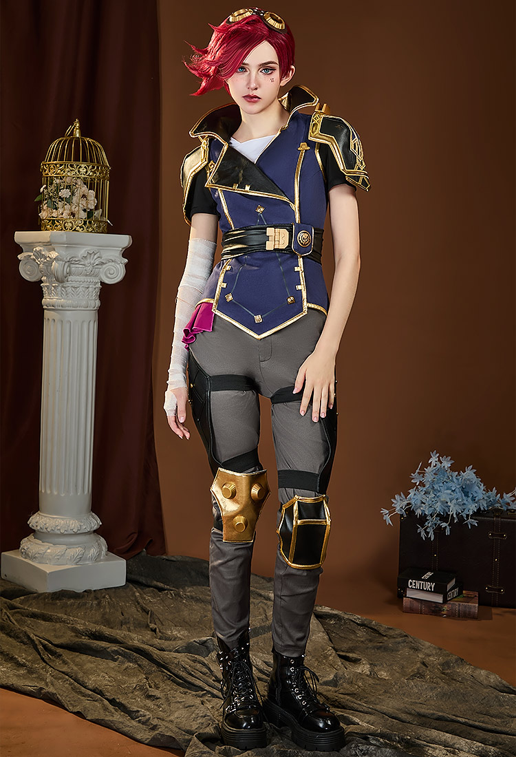 Vi Costume- Jacket and Pants with Belt Arcane LOL Cosplay | Top Quality ...