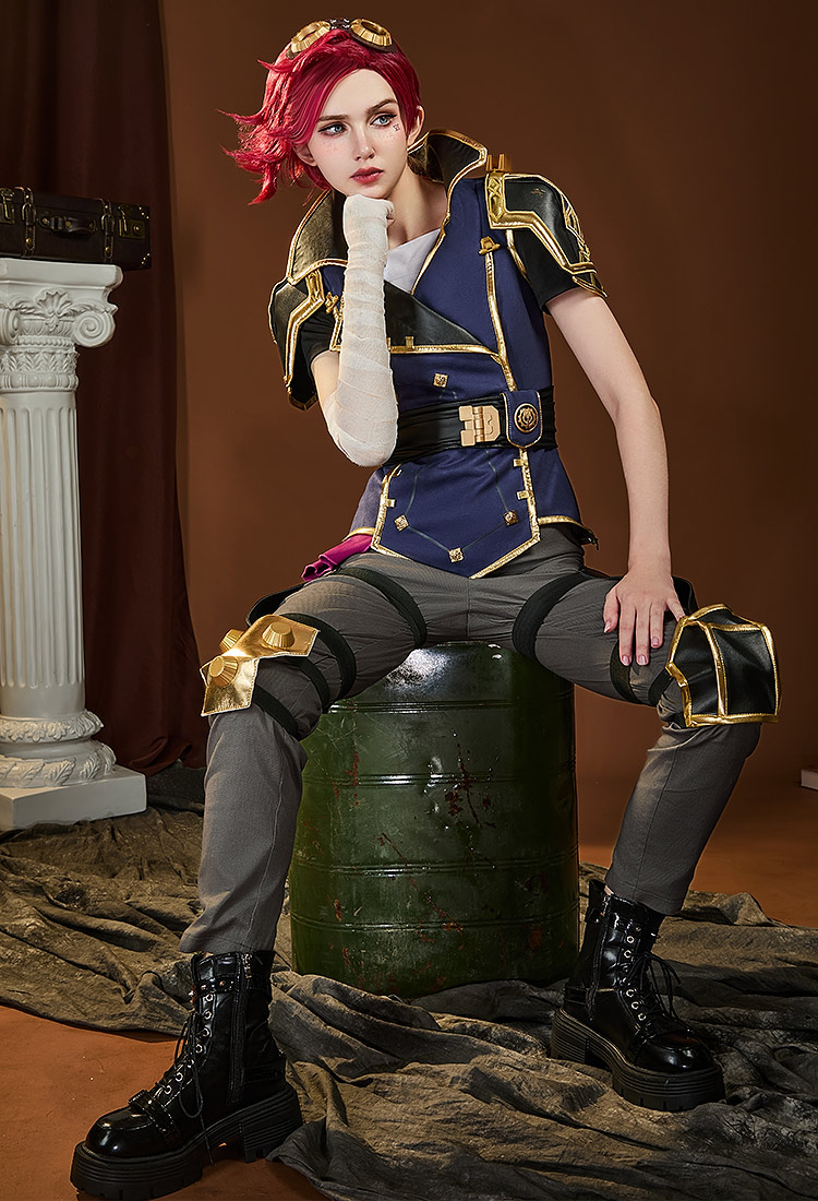 Vi Costume- Jacket and Pants with Belt Arcane LOL Cosplay | Top Quality ...