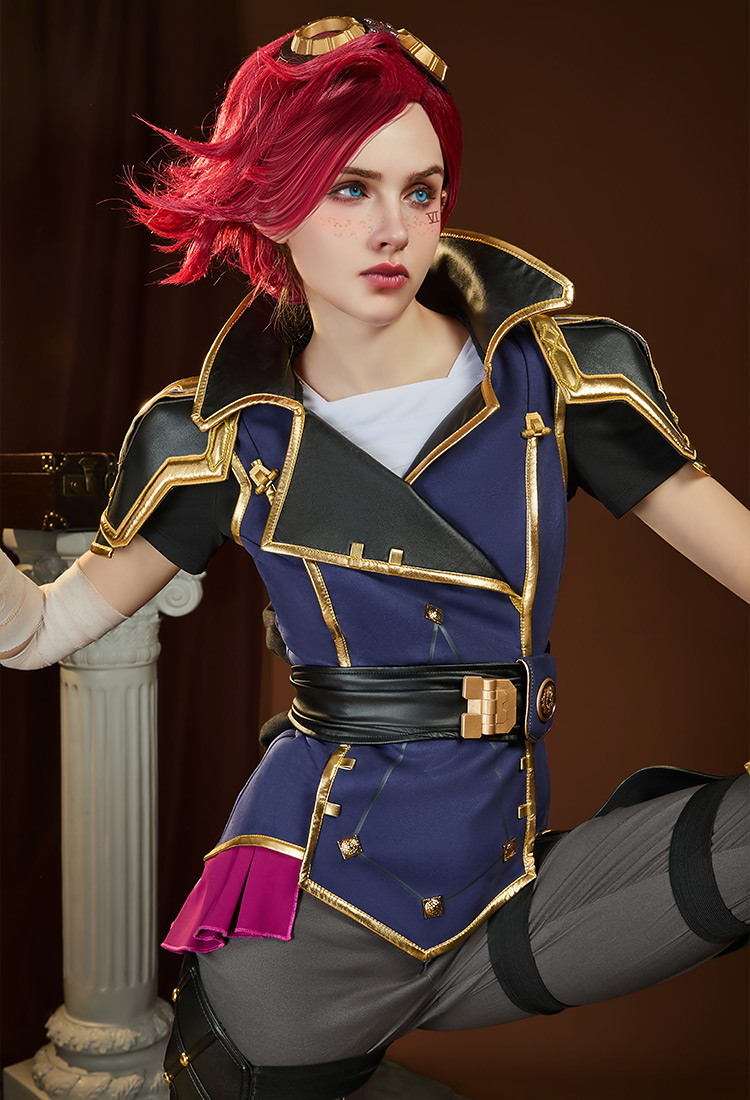 Vi Costume- Jacket and Pants with Belt Arcane LOL Cosplay | Top Quality ...
