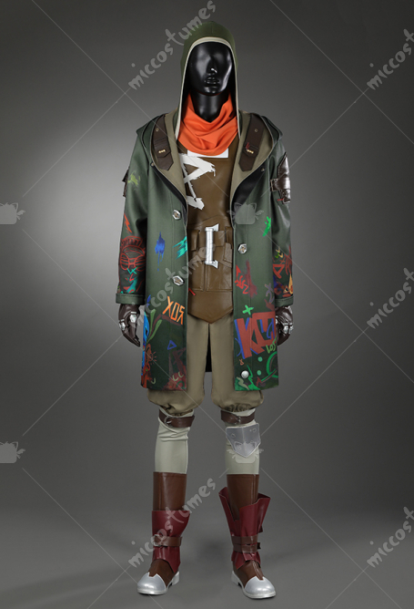 Ekko Costume - Vest and Pants with Jacket Apron Arcane LOL Cosplay ...