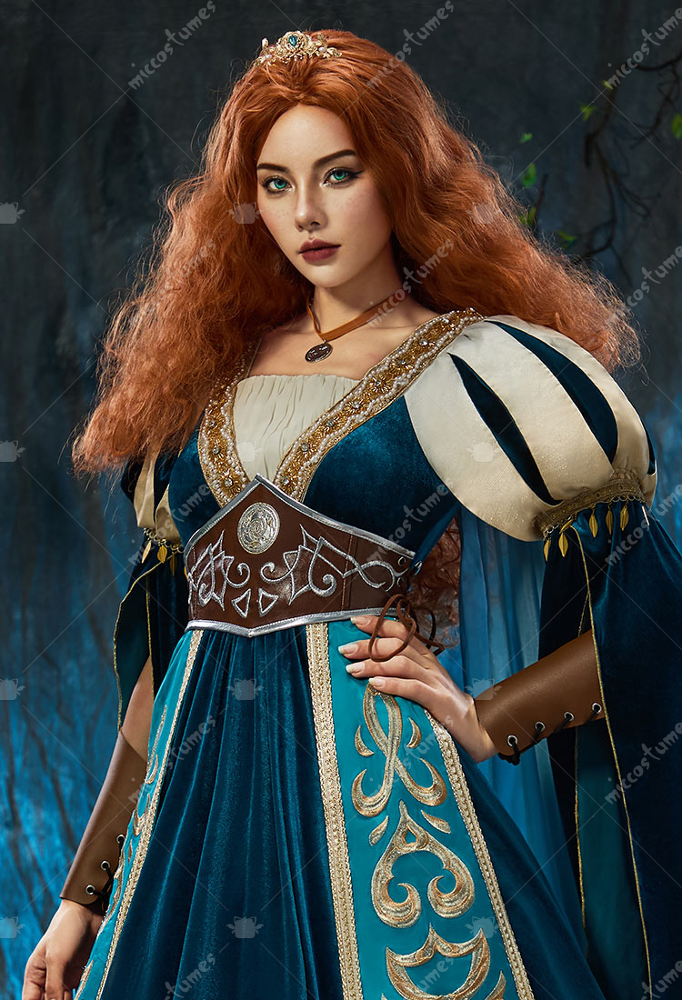 Miccostumes x Sunset Dragon Brave Cosplay - Vestido medieval de Mérida ...