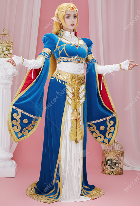 Women Princess Zelda Costume- Inner Shirt and Skirt with Jacket and ...