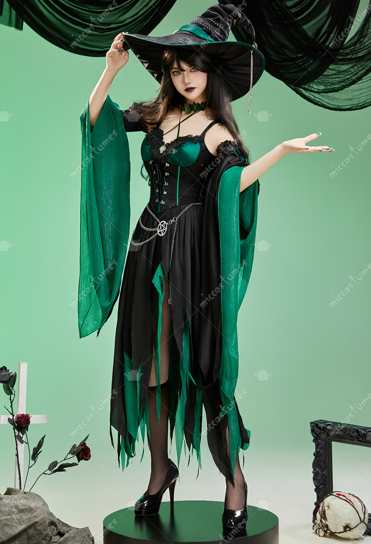 Shego Derivative Halloween Gothic Witch Costume - Shego Cosplay | Top ...