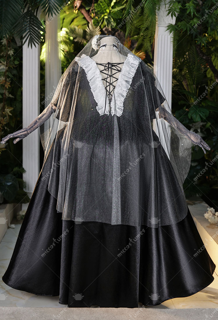 C.C. Final Rose Skin Cosplay - Kostüm Kleid mit Strumpfhose Schleier ...