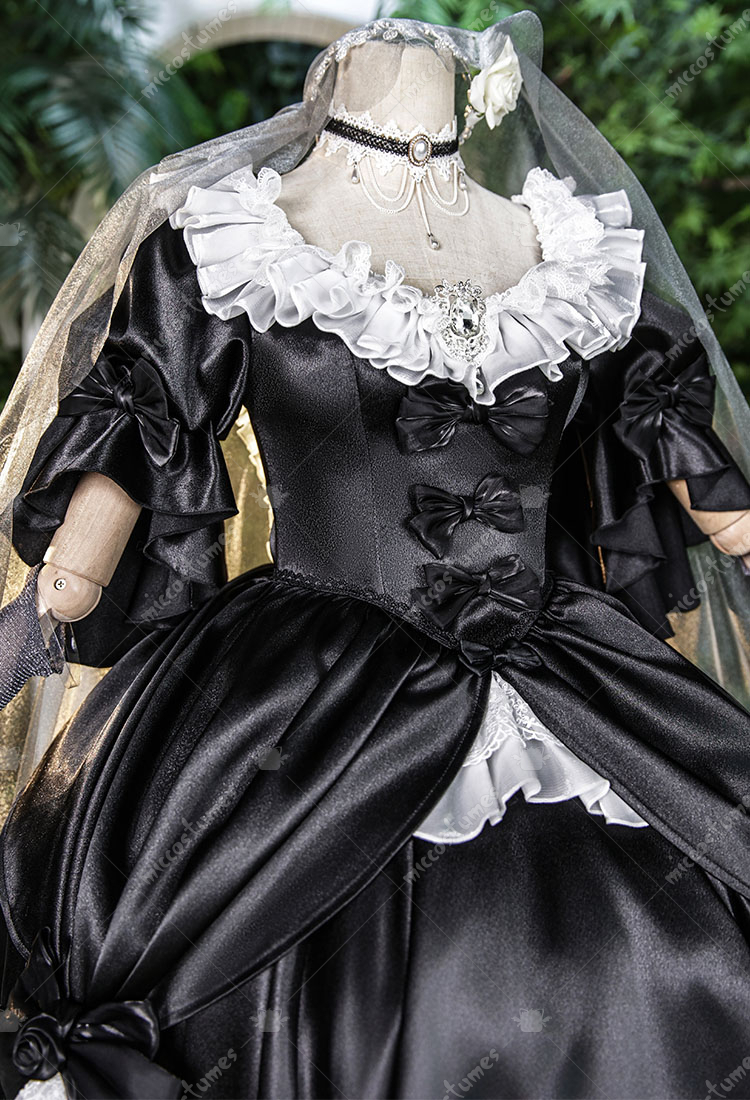 C.C. Final Rose Skin Cosplay - Kostüm Kleid mit Strumpfhose Schleier ...