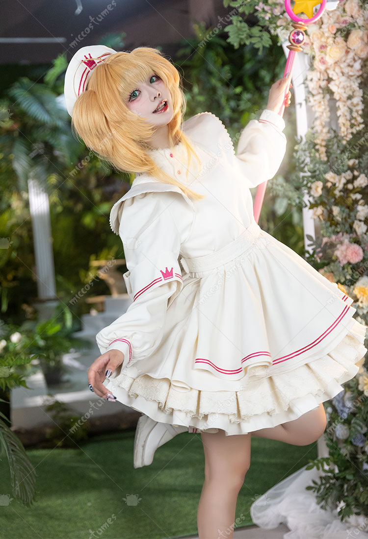 Card Master Sakura Sakura Kawaii Lolita White Dress - Anime Cosplay ...