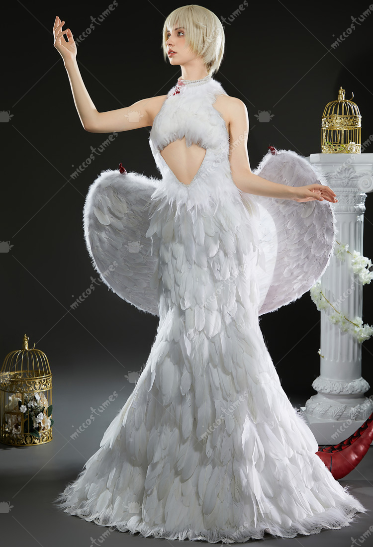 Damen Falin Cosplay Kostüm - Kleid mit Halskette Rückenkette | Cosplay ...