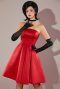 Halloween Women Scarlet Overkill Costume - Red Dress with Gloves Choker ...