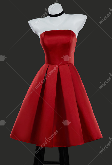 Halloween Women Scarlet Overkill Costume - Red Dress with Gloves Choker ...