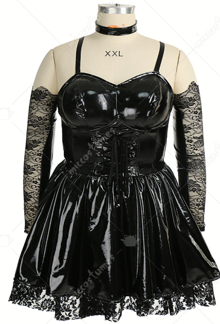 Amane Misa Dark Gothic Dress - Plus Size Death Note Cosplay Costume ...