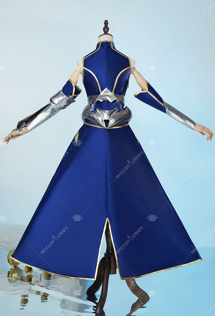 Women Saber Altria Costume - Dress with Cape and Crown FGO Cosplay ...