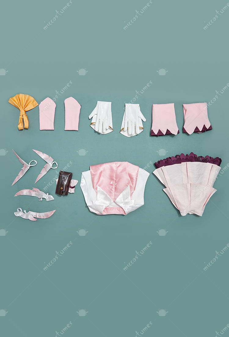 Magical Girl Form Illya Costume - Pink Top Skirt Set with Sleeves ...