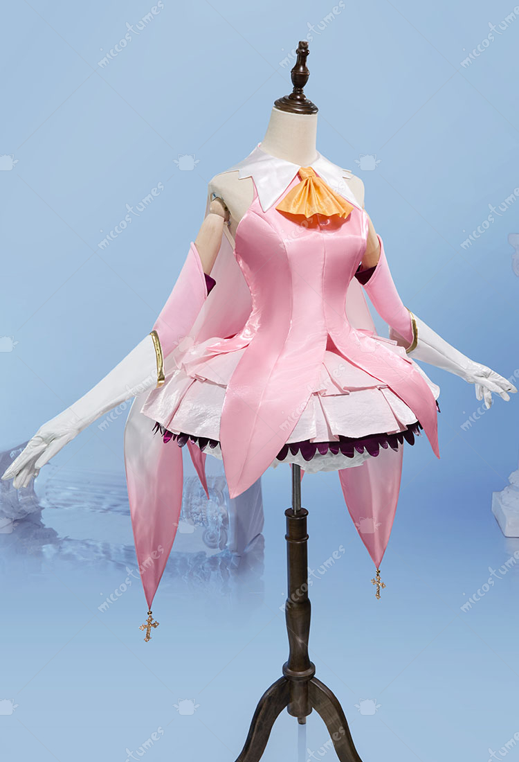 Magical Girl Form Illya Costume - Pink Top Skirt Set with Sleeves ...