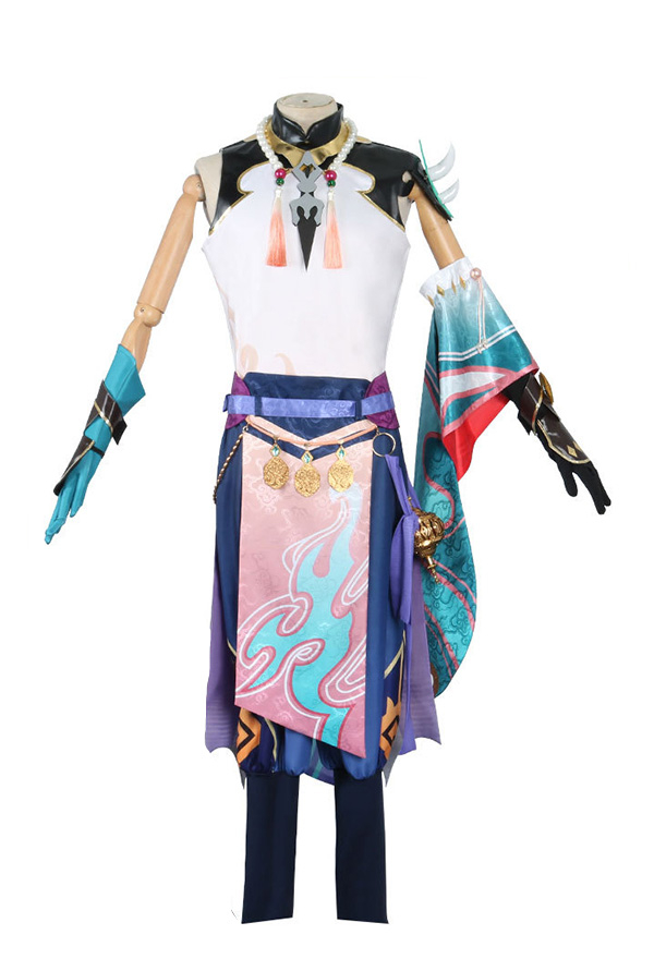 Xiao Seal Gem Decorated Uniform Set Cosplay Costume - Genshin Impact ...