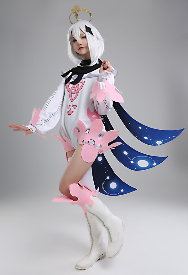 Mujer Traje - Genshin Impact Paimon Costume de Cosplay con Corona y ...
