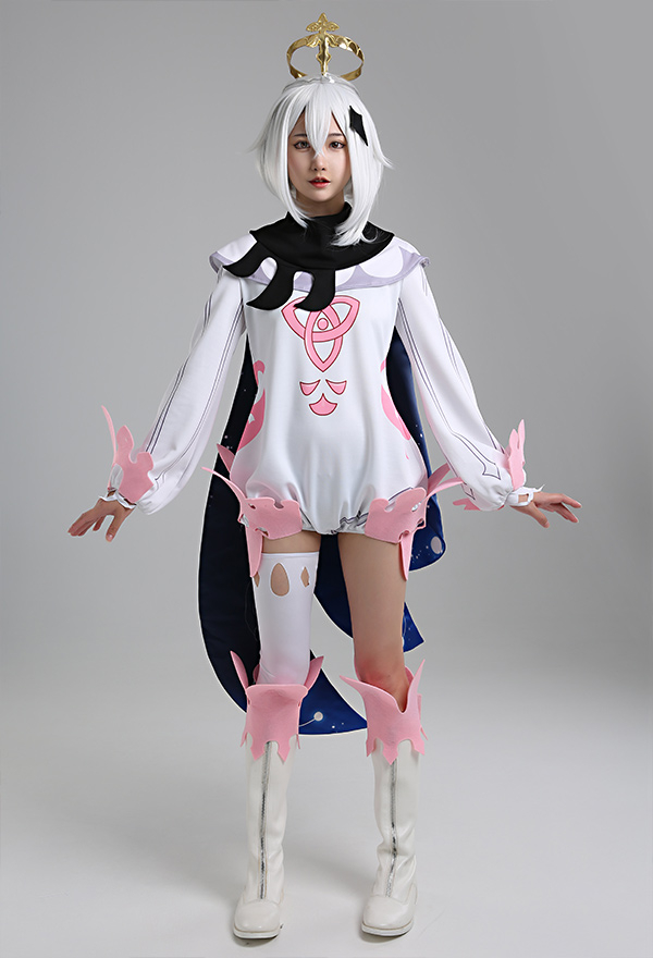 Mujer Traje - Genshin Impact Paimon Costume de Cosplay con Corona y ...