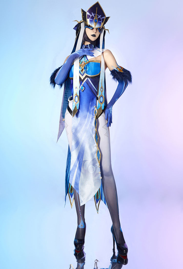 Mirror Maiden Costume Dress and Stockings - Genshin Impact Fatui ...