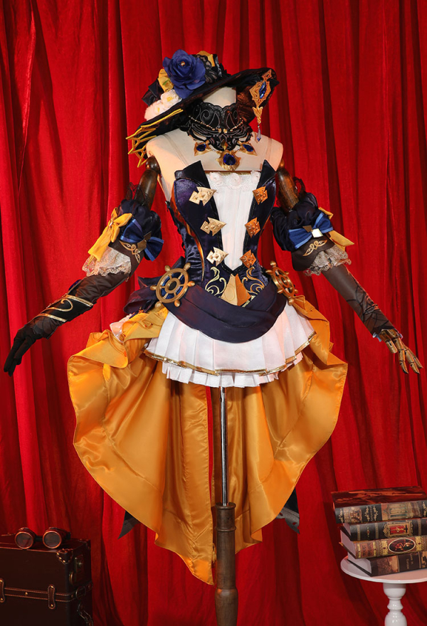 Navia Cosplay Dress and Shorts with Hat and Thigh Socks - Genshin ...