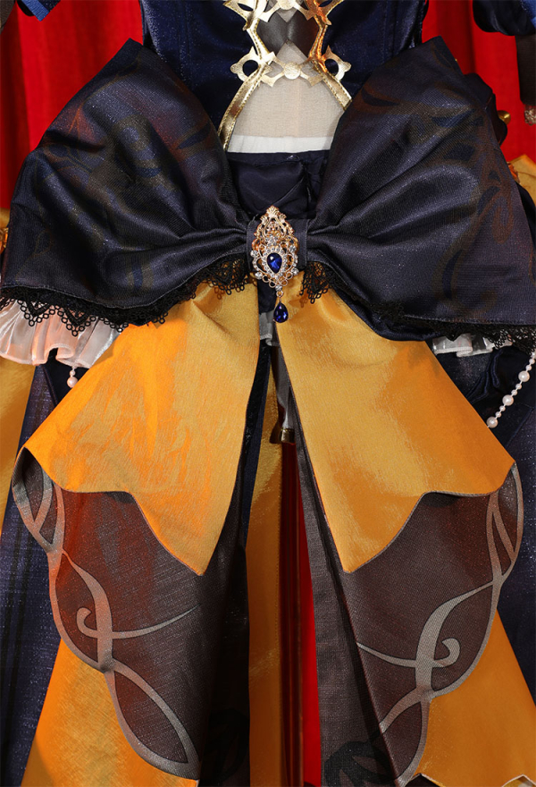 Navia Cosplay Dress and Shorts with Hat and Thigh Socks - Genshin ...