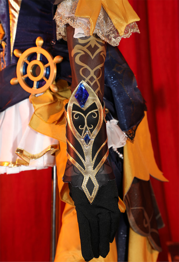 Navia Cosplay Dress and Shorts with Hat and Thigh Socks - Genshin ...