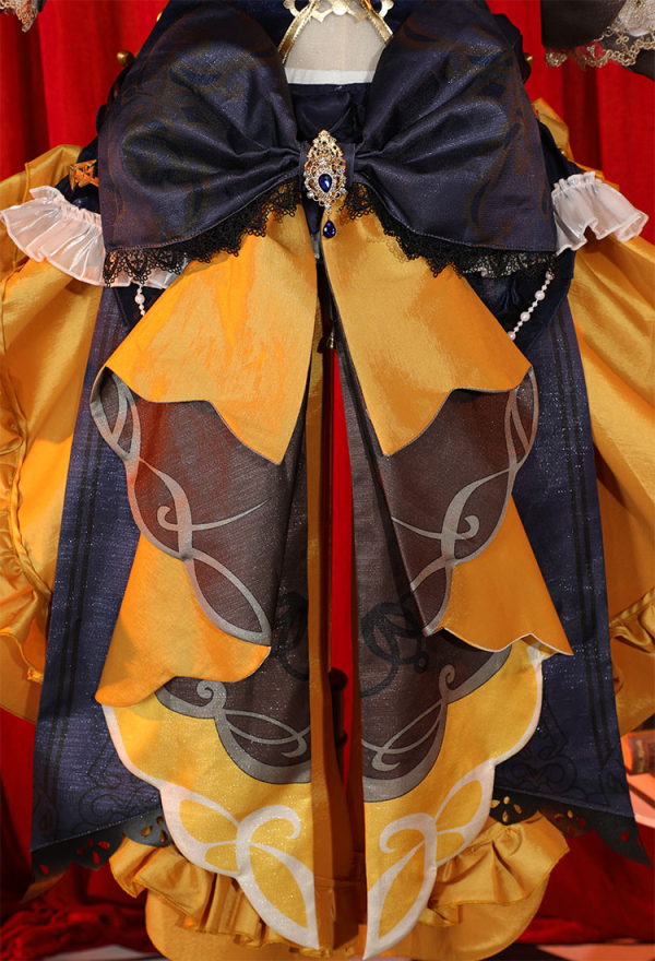 Navia Cosplay Dress and Shorts with Hat and Thigh Socks - Genshin ...