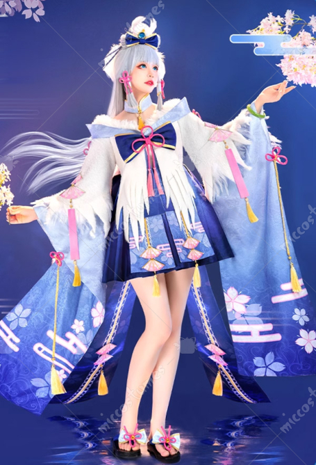 Kamisato Ayaka Derivative Dress Set Costume- Genshin Impact Fanart ...