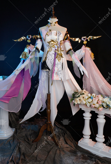 Sexy Bodysuit and Veil with Wings Prop and Socks - HI3 Elysia Cosplay ...