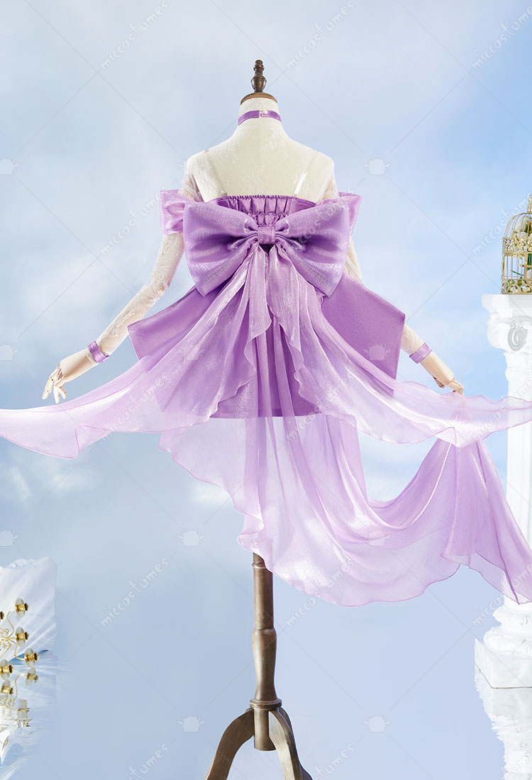 Women Grace Costume - Purple Dress Set with Hair Band Stockings ...