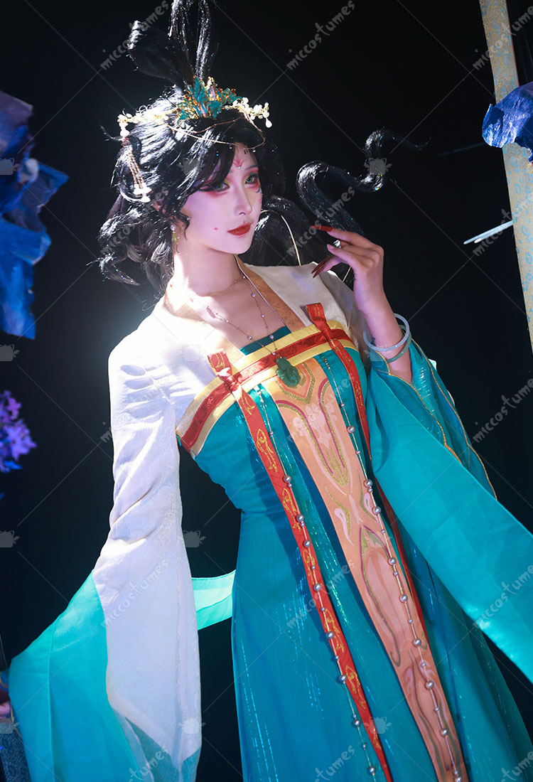 Jade Phial Grace Costume - Dress Shawl Set Identity V Naiad Cosplay ...