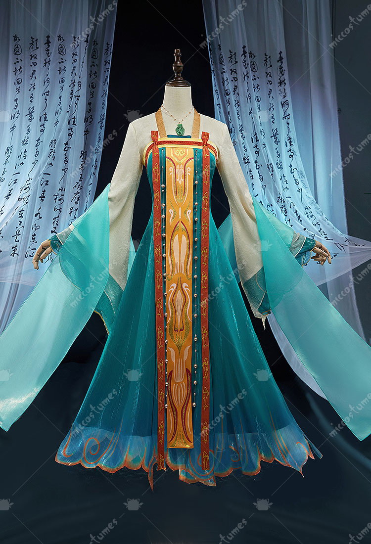 Jade Phial Grace Costume - Dress Shawl Set Identity V Naiad Cosplay ...