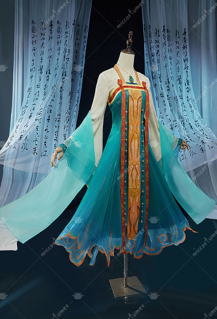 Jade Phial Grace Costume - Dress Shawl Set Identity V Naiad Cosplay ...