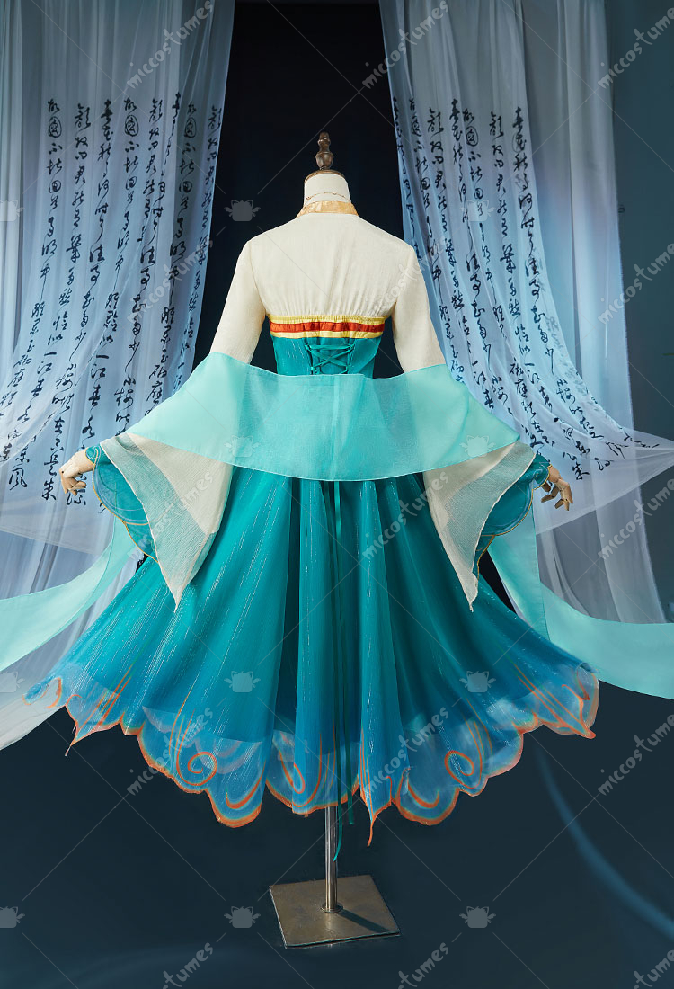 Jade Phial Grace Costume - Dress Shawl Set Identity V Naiad Cosplay ...