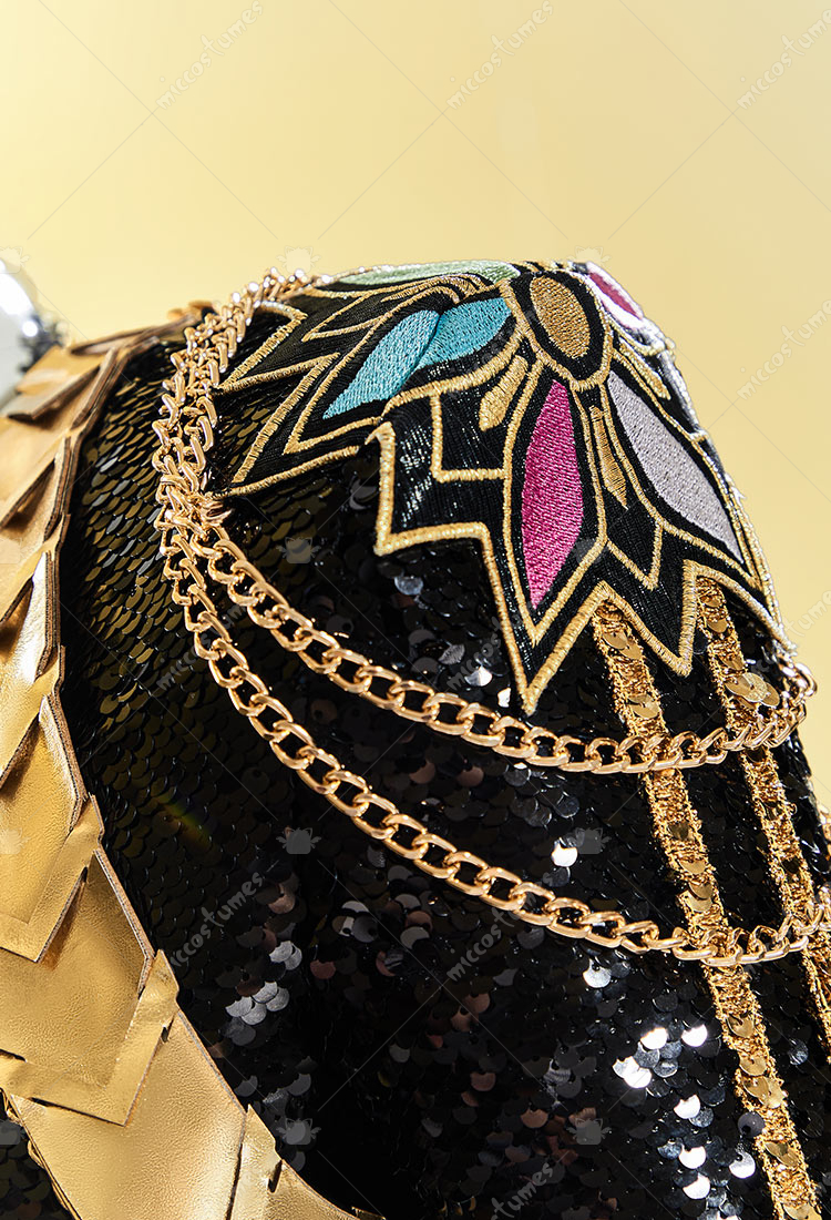 Kpop Slayers Leader Vocal Stage Golden Outfits - Costumes for Women ...