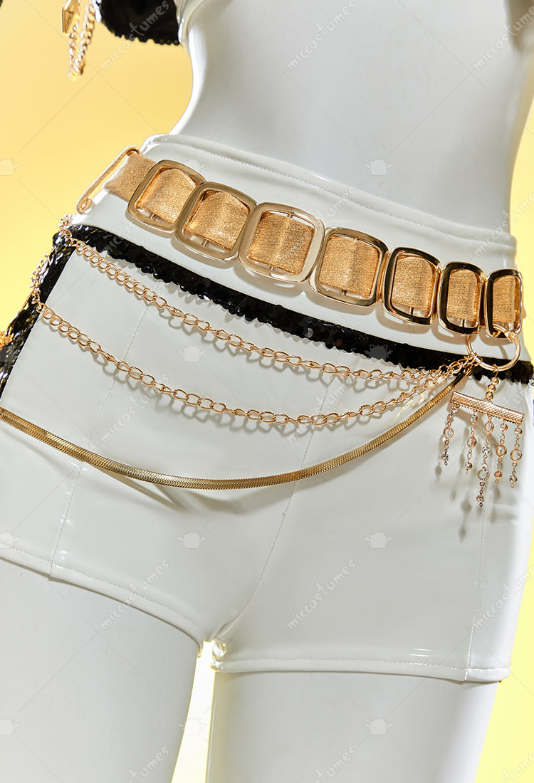 Kpop Slayers Leader Vocal Stage Golden Outfits - Costumes for Women ...