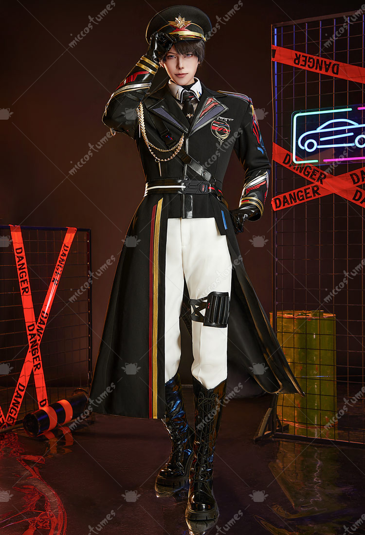Farspace Colonel Caleb Costume - Black Military Uniform Set Love and deepspace Cosplay | Top ...