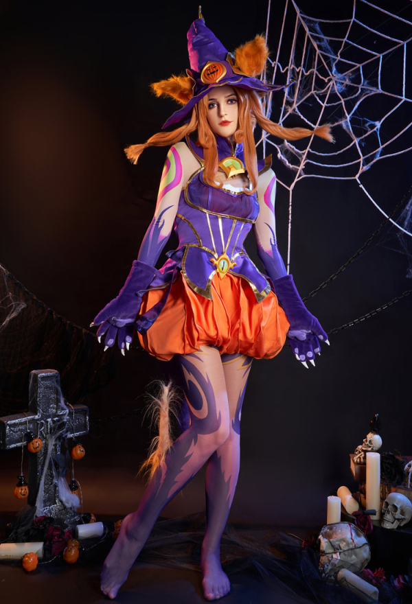 Neeko Bewitching Skin Costume - LOL Cosplay Top and Shorts Set | Top ...