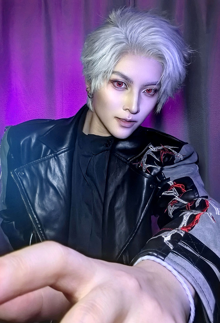 Sylus Costume - Leather Jacket with Belt Love and deepspace Cosplay ...