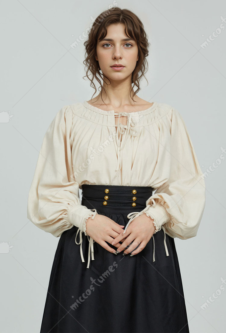 Women White Pleated Wide Sleeves Shirt - Renaissance Medieval Blouse ...