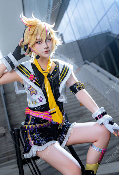 Premium Len Costume Full Set - Top Vest Set Muse Dash Cosplay | Top ...