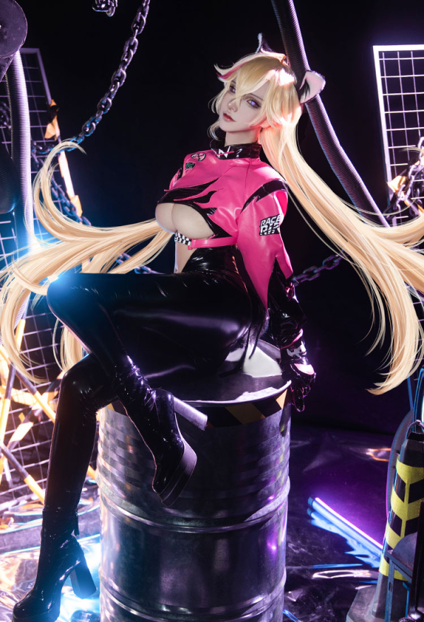 Mujer Rin Traje - Top y mallas con guantes Muse Dash Cosplay | Trajes ...