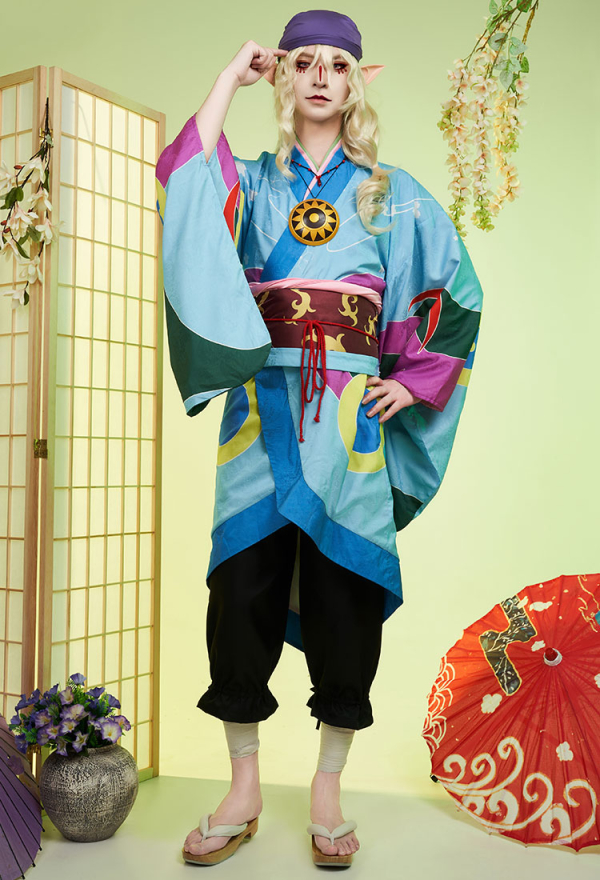 Kimono Top and Panty with Obi and Waist Rope - Men Cosplay Costume ...