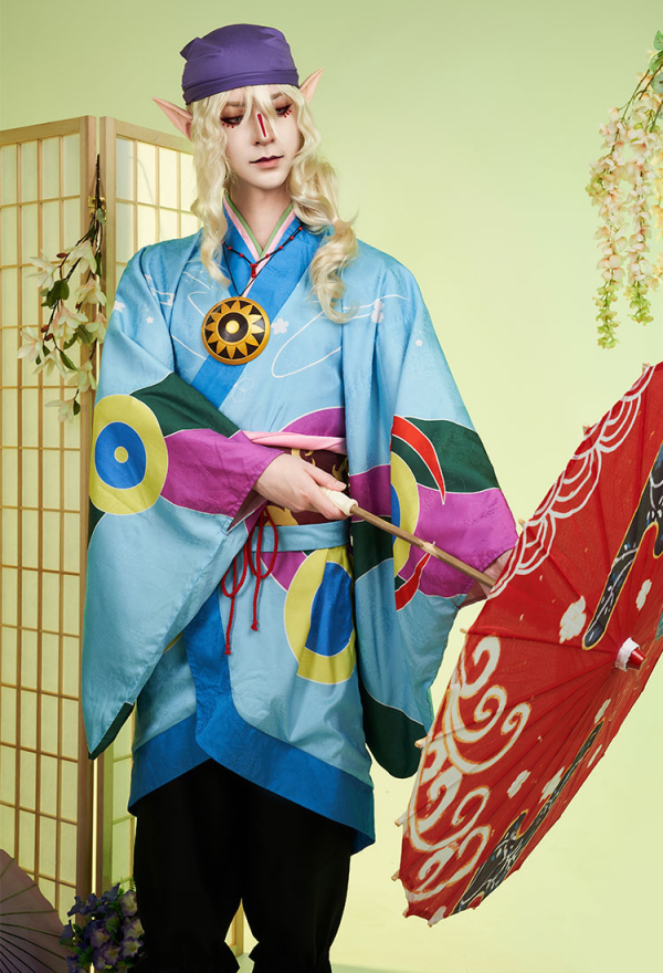 Kimono Top and Panty with Obi and Waist Rope - Men Cosplay Costume ...