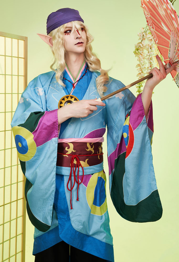 Kimono Top and Panty with Obi and Waist Rope - Men Cosplay Costume ...