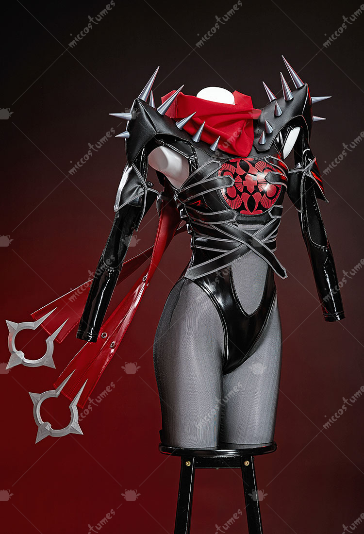Sue Storm MALICE Skin Costume- Black Red Bodysuit Full Set Rival Girl ...