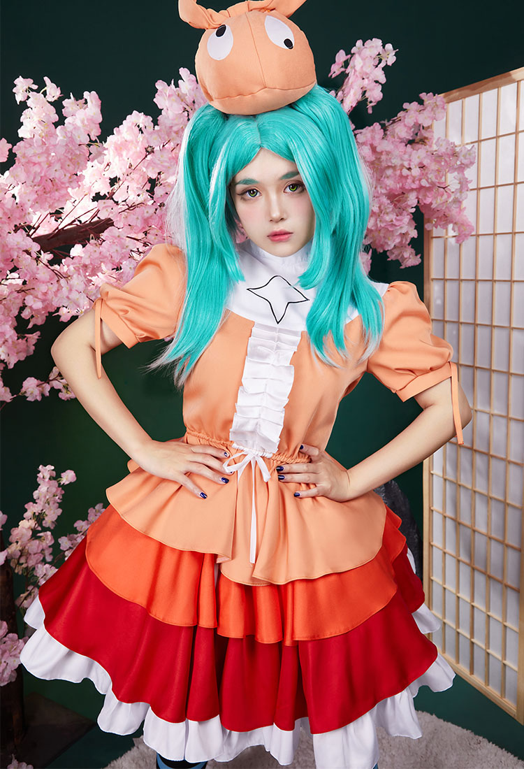 Ononoki Yotsugi Costume- Puffy Sleeve Blouse and Skirt with Doll Head ...